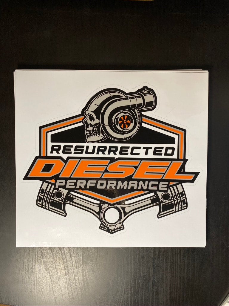 12x12 Large Sticker | Resurrected Diesel Performance